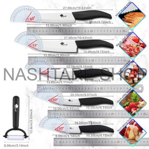 Set Kitchen knives GEBE (6 Pcs) |طقم سكاكين مطبخ | Nashtare Shop