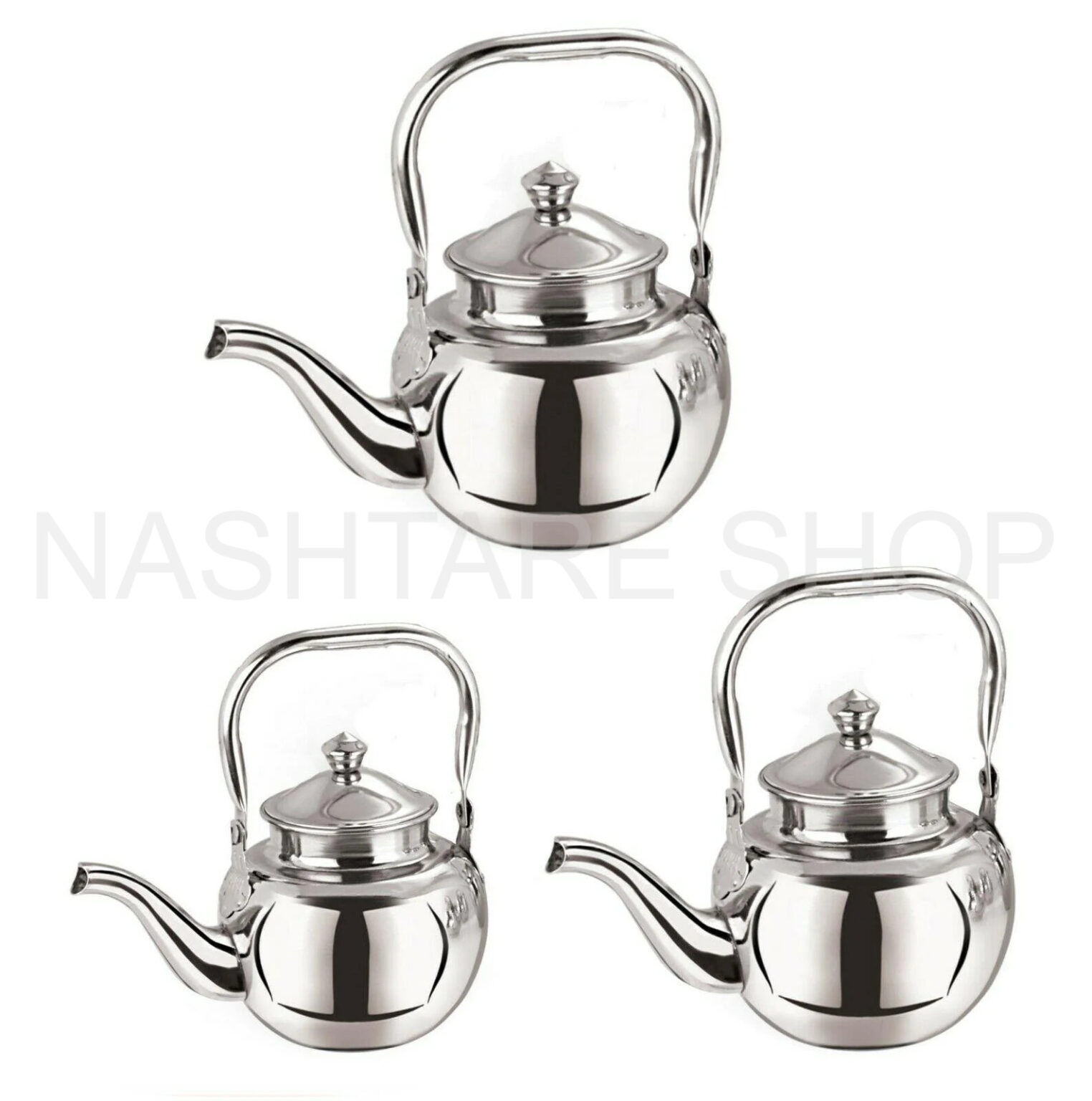 GEBE 3Pcs Teapot Set | مجموعة أباريق الشاي | Nashtare Shop